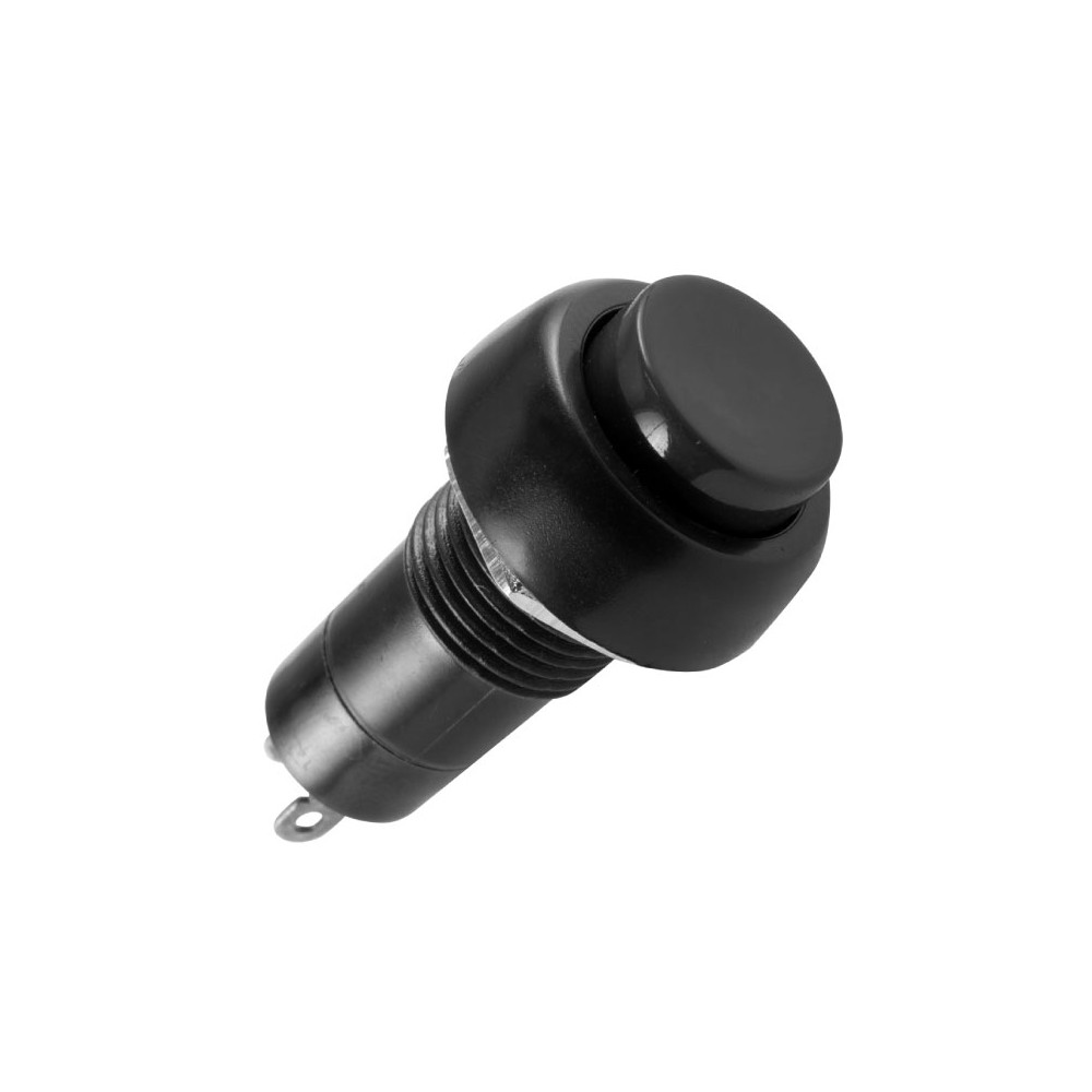 Taster okrugli crni 250V 3A NO 12mm - TASOCN