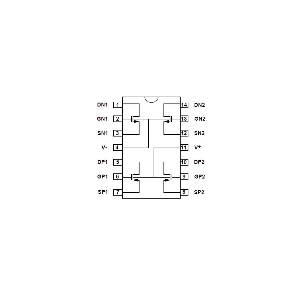 IC Dual Compl. Pair+Inverter - IC4007SMD