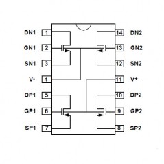 IC Dual Compl. Pair+Inverter - IC4007SMD