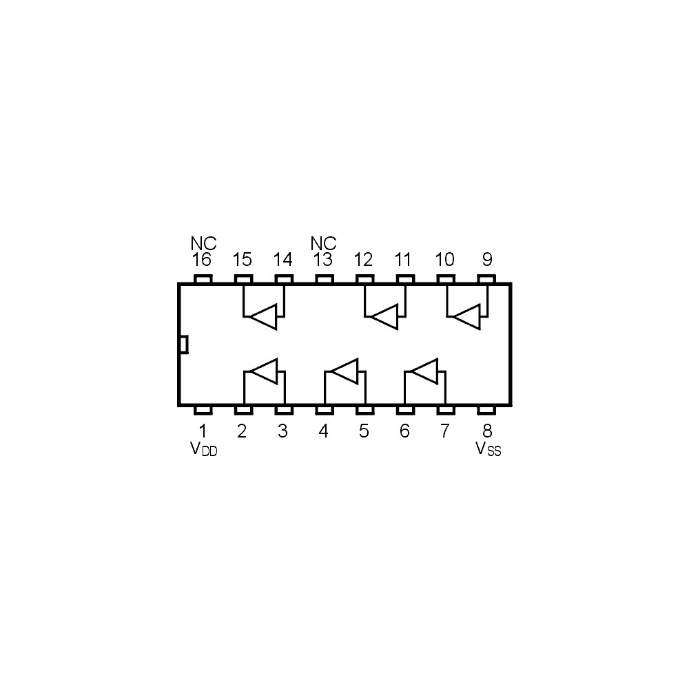 IC Hex Non-Inverting Buffer SO16 - IC4050SMD